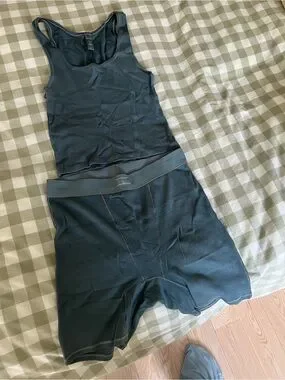 SKIMS | Intimates & Sleepwear | Skims Kyanite Ribbed Tank And Boxers ...